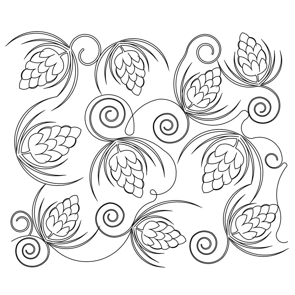 pine cone swirl pano sq Digital Pattern | Sweet Dreams Quilt Studio - Edge to Edge Quilting Patterns